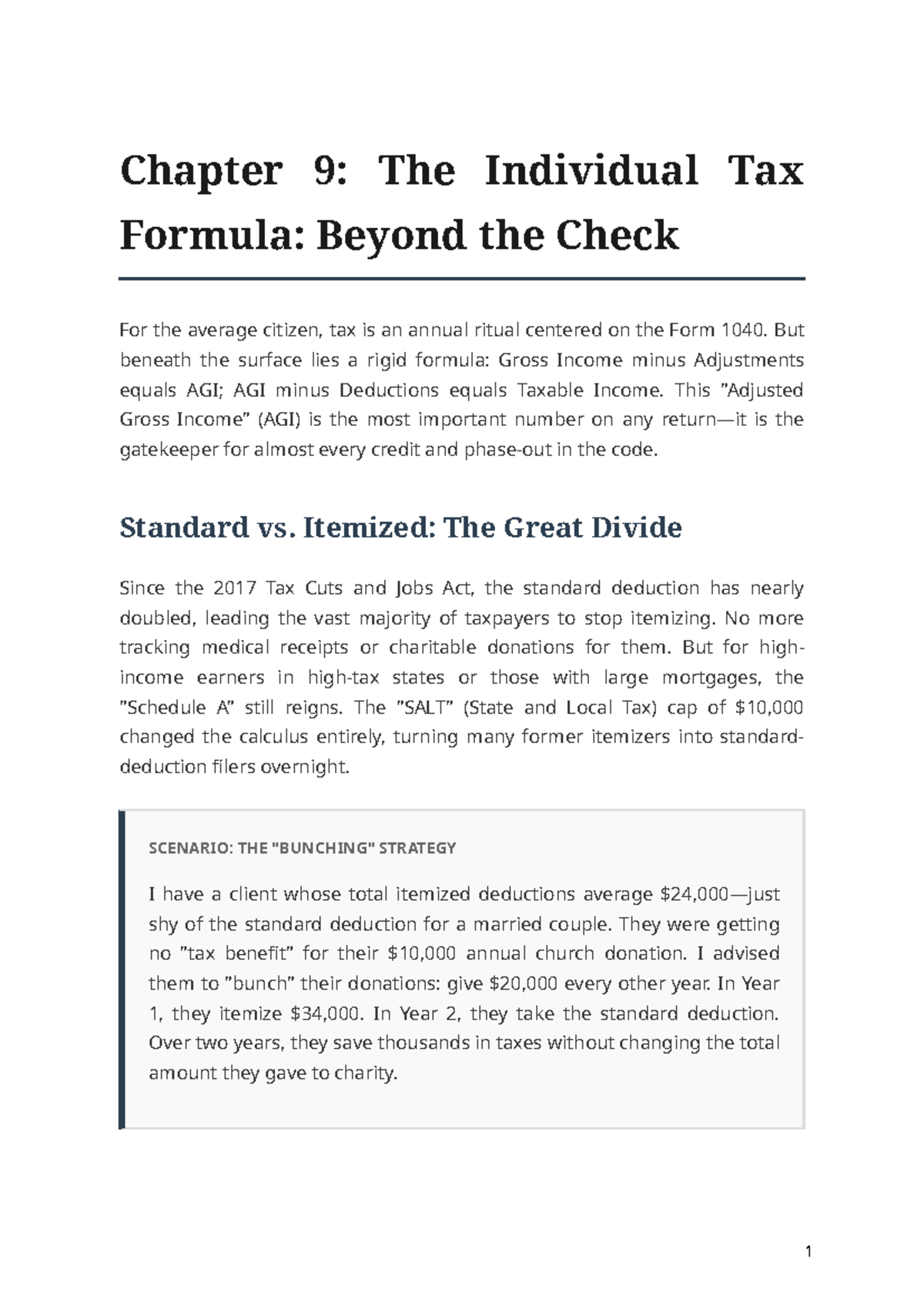 Chapter 9: The Individual Tax Formula & Strategies (QTL5bh) - Studocu