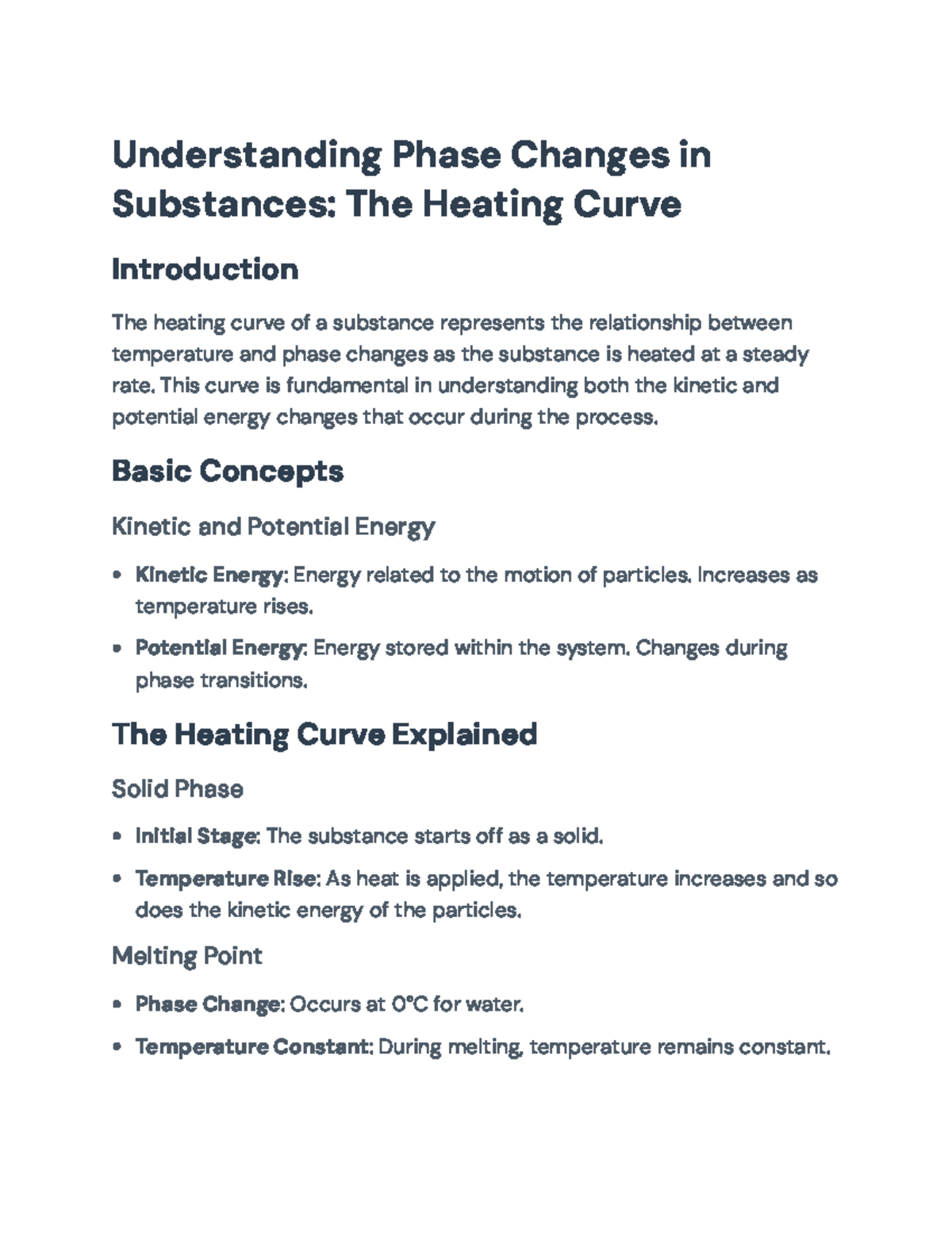 Heating Curve Analysis: Phase Changes & Energy Dynamics Guide - Studocu