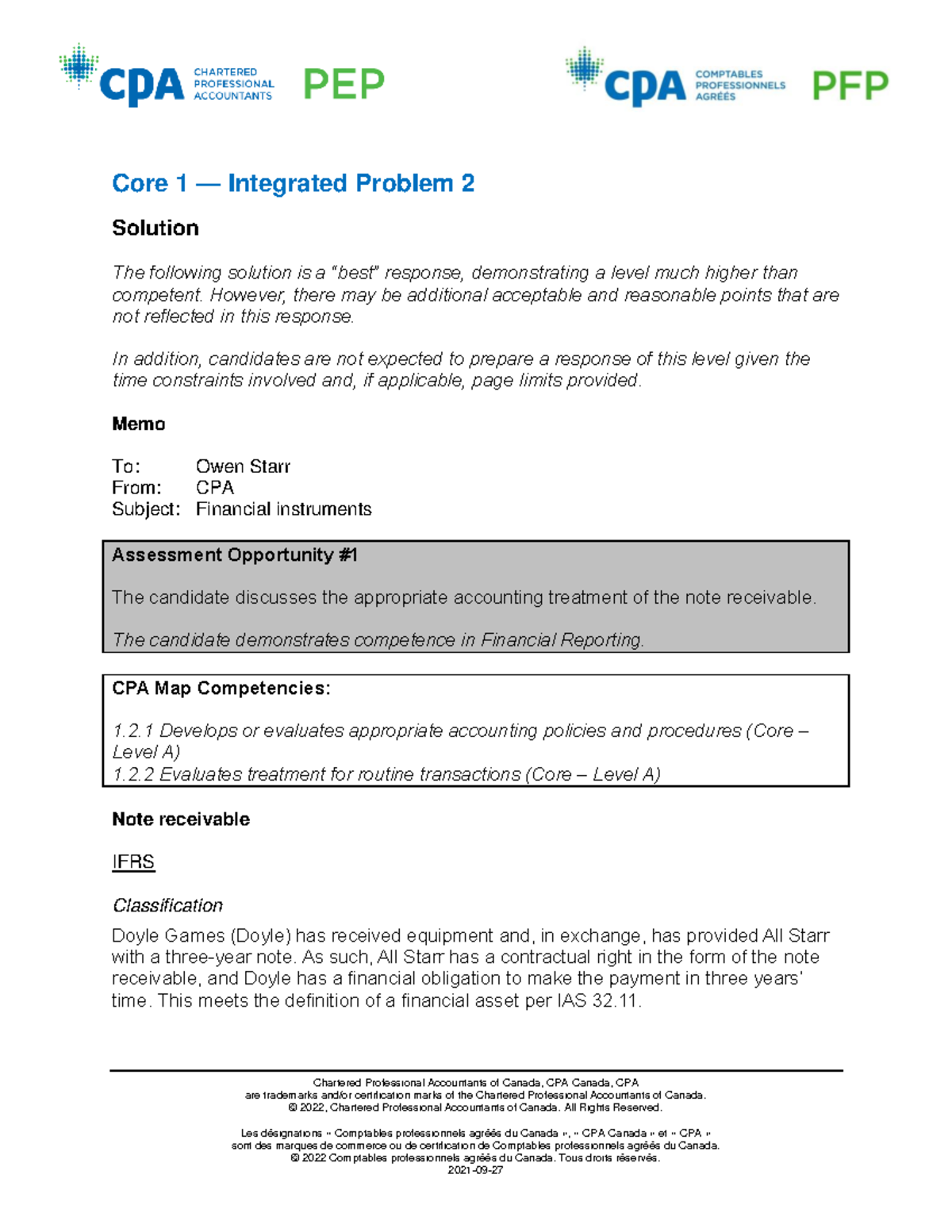 CO1-2201E-IP02 - Core 1 Integrated Problem 2 Comprehensive Solution ...