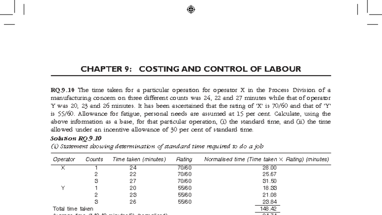 Labor Costing Analysis - MA_OLC_09 Chapter 9 - Studocu