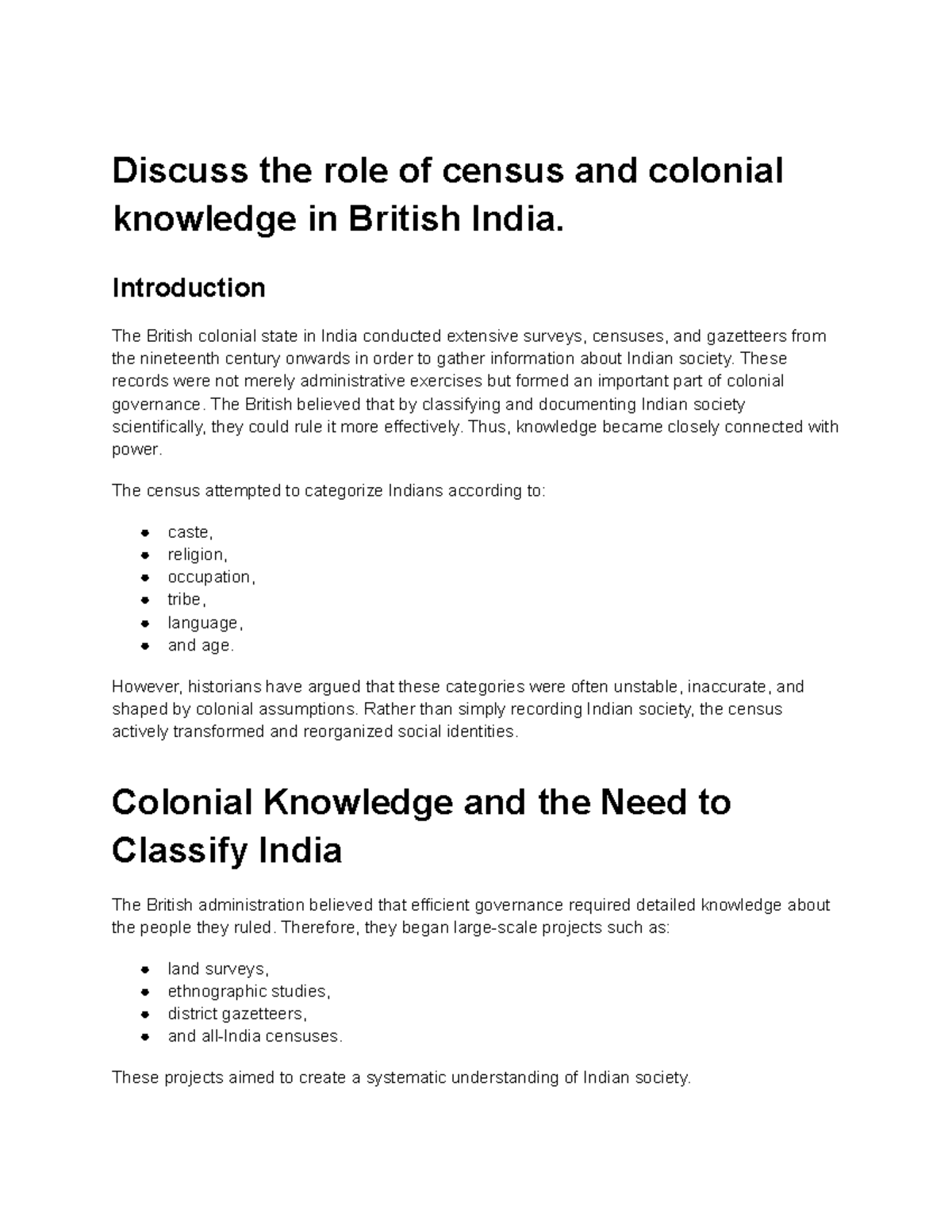 Census of 1931: Colonial Knowledge and Governance in British India ...