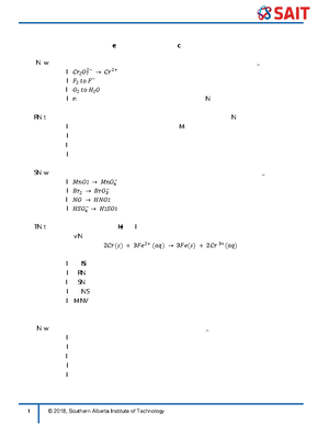 Chemistry 30 Data Booklet: Essential Information & Tables - Studocu