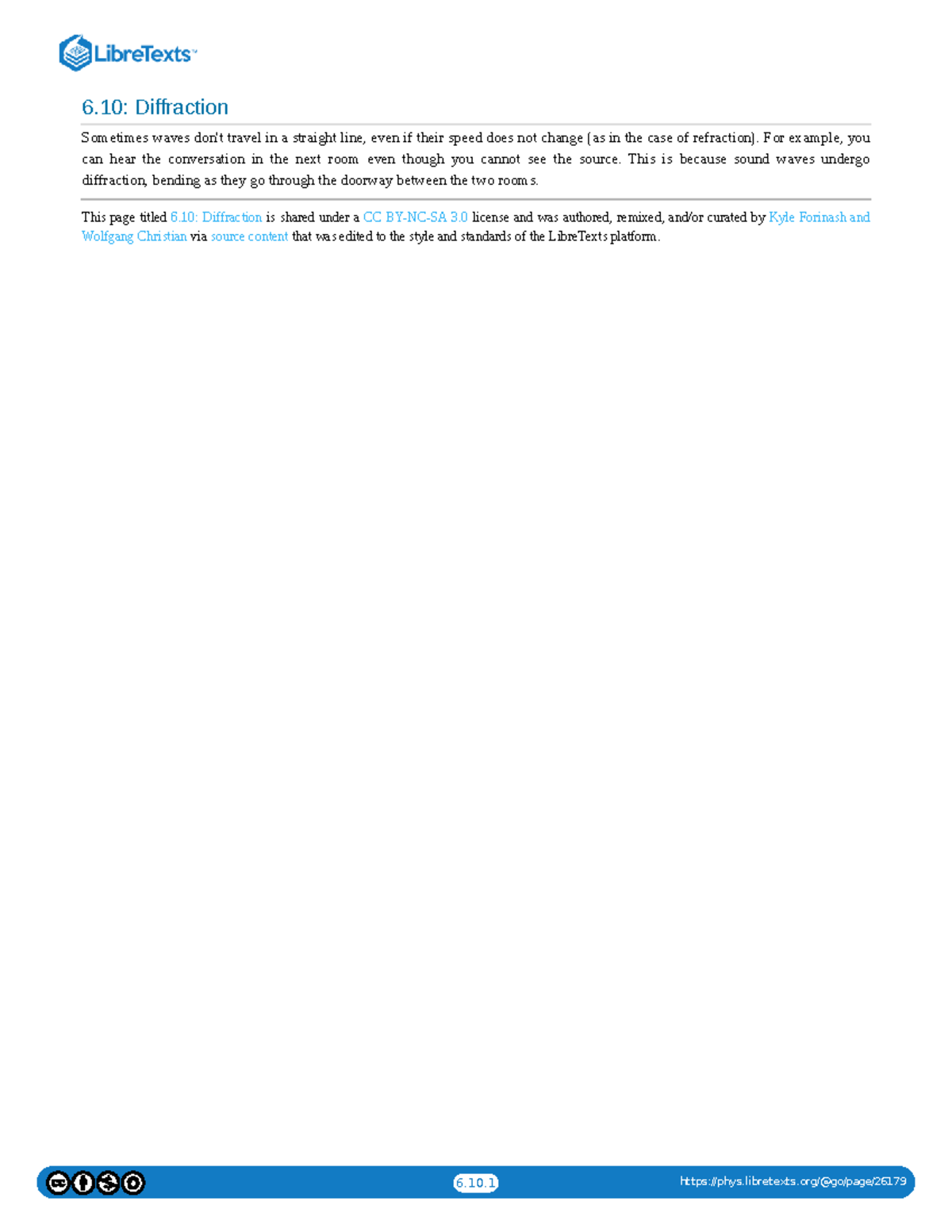 6.10 Diffraction - 6.10 phys.libretexts/@go/page/ 6: Diffraction ...