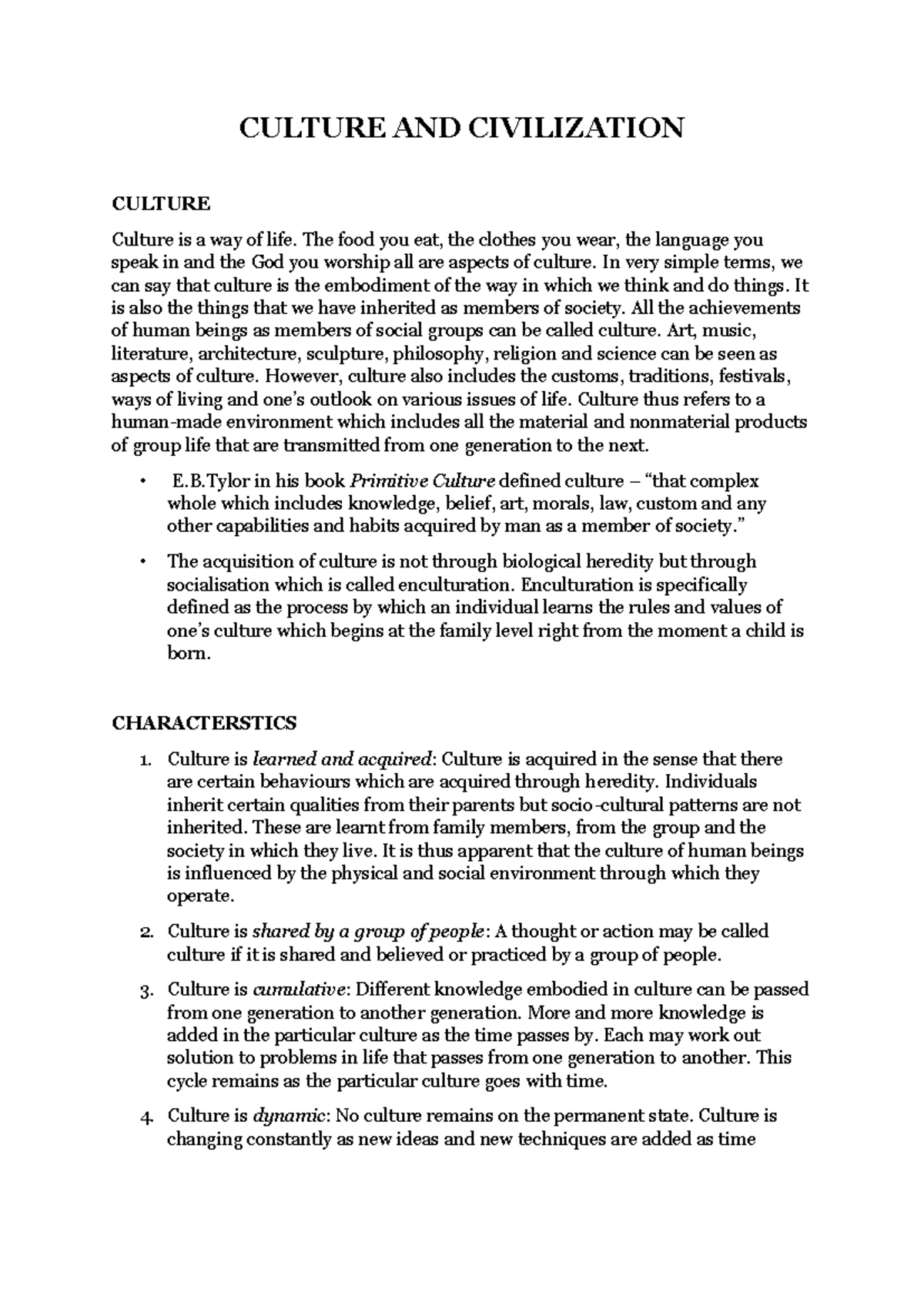 CULTURE AND CIVILIZATION: Understanding Key Concepts and Differences ...