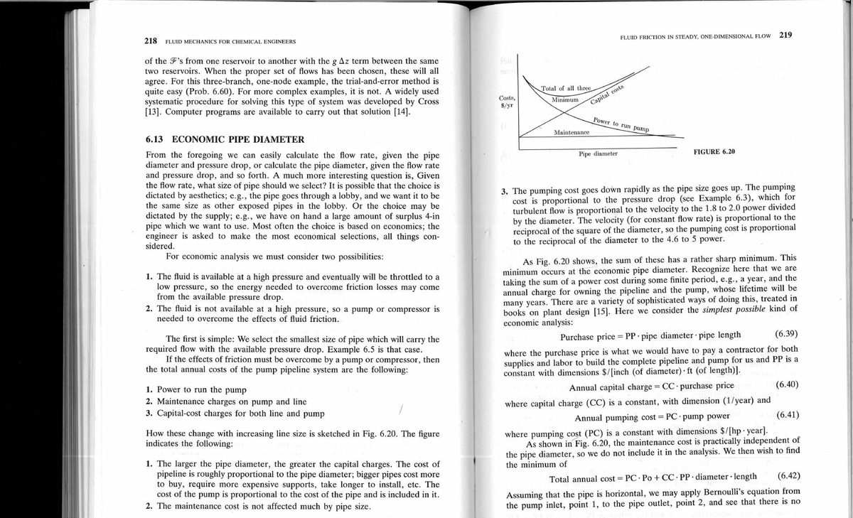 Economic diameter - Easy to understand - 218 FLUID FRICTION IN STEADY ...
