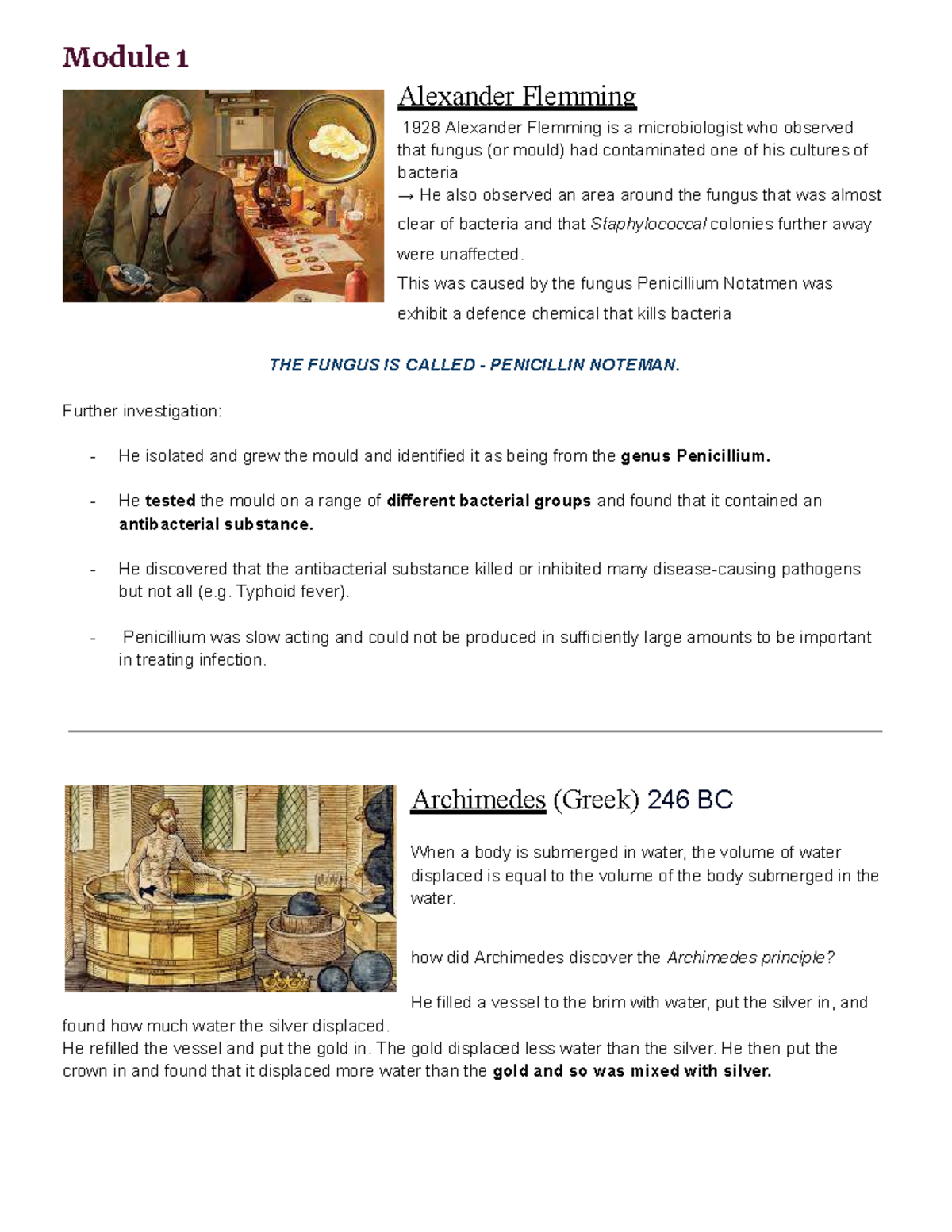 Investigating Science Preliminary Notes: Module 1 & 2 Insights - Studocu