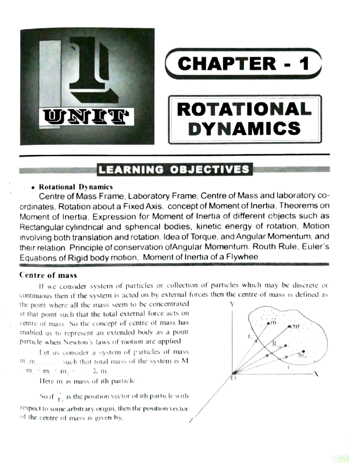 Rotational Dynamics Unit 1 - 1st Semester Overview - Studocu