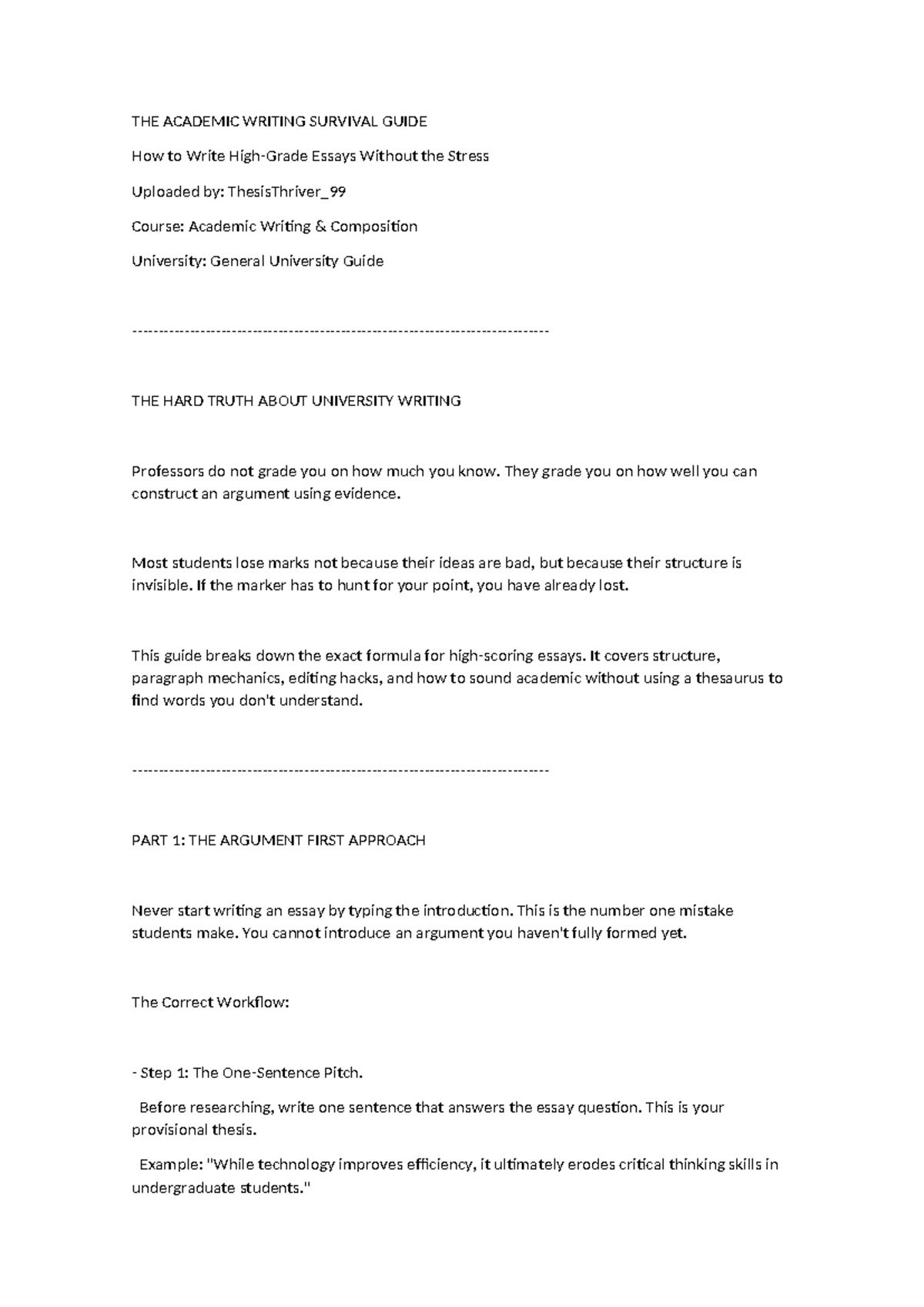 Academic Writing Survival Guide: Mastering Essay Structure & Style ...