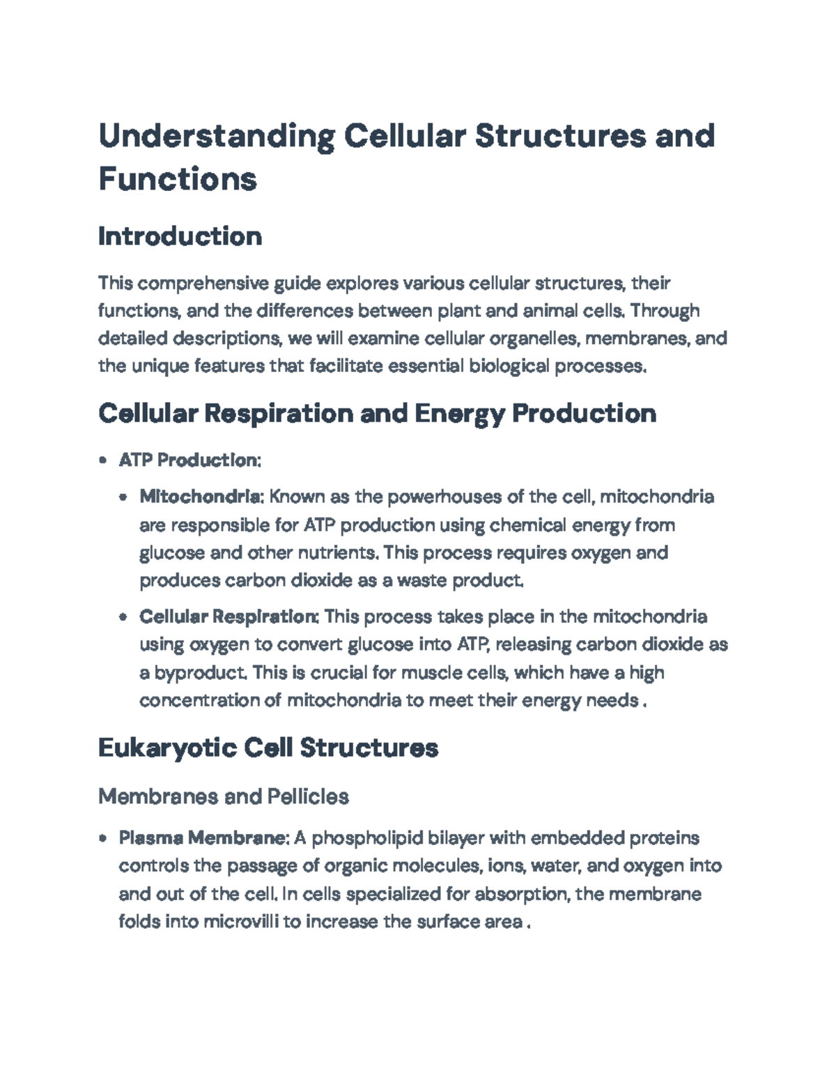 EUKCELL 101: Understanding Eukaryotic Cell Structures and Functions ...