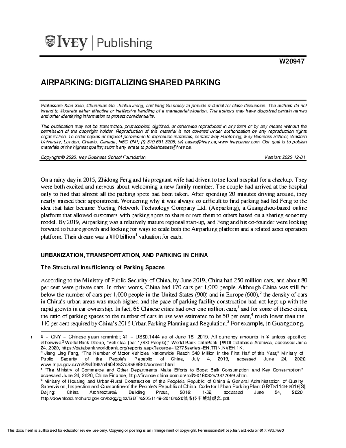 Attachment 1 - Yueting Network Technology Company Ltd. (Airparking) was ...