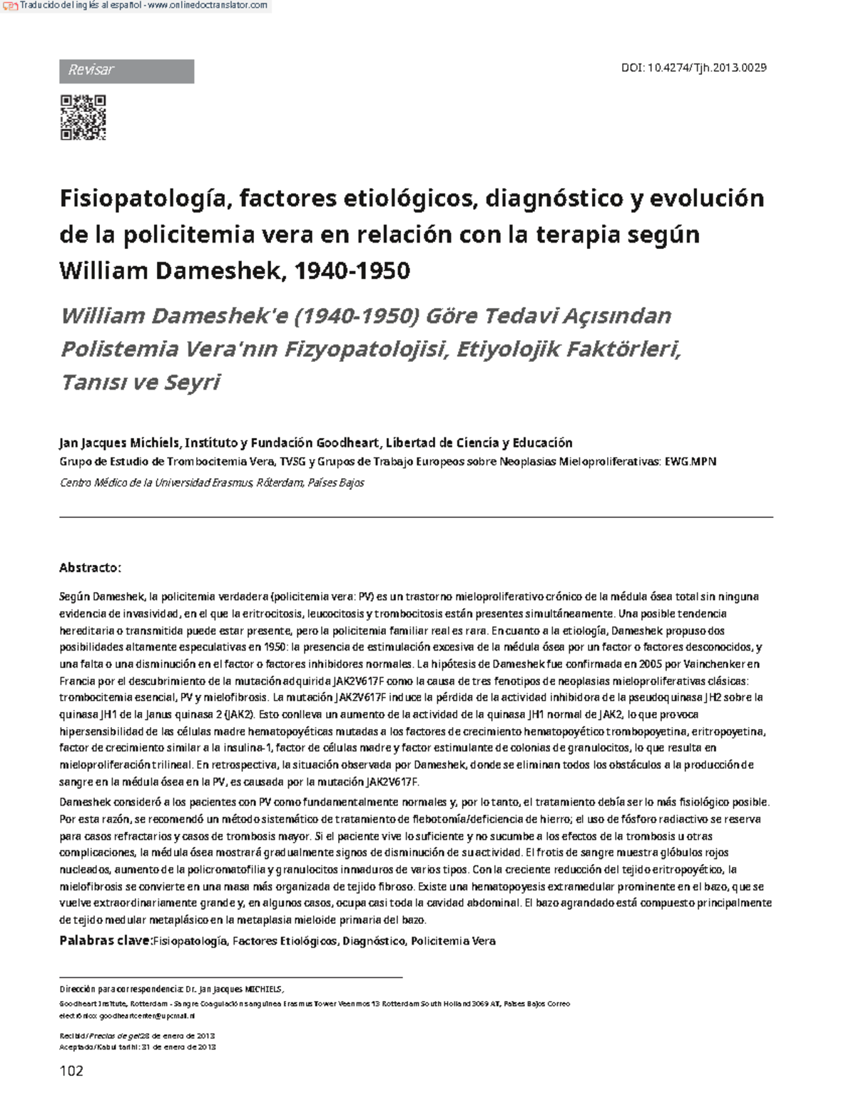Fisiopatología y Diagnóstico de la Policitemia Vera: Análisis según ...