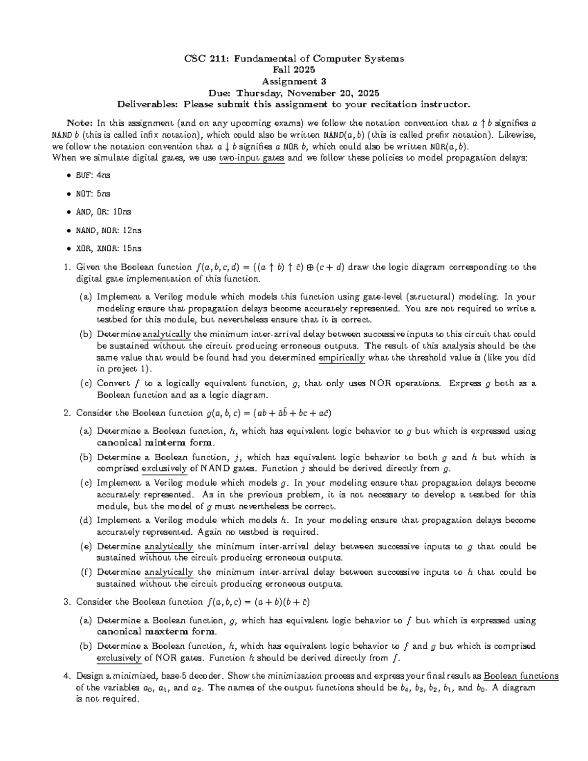 CSC 211: Fundamentals of Computer Systems Fall 2025 Assignment 3 Guide ...