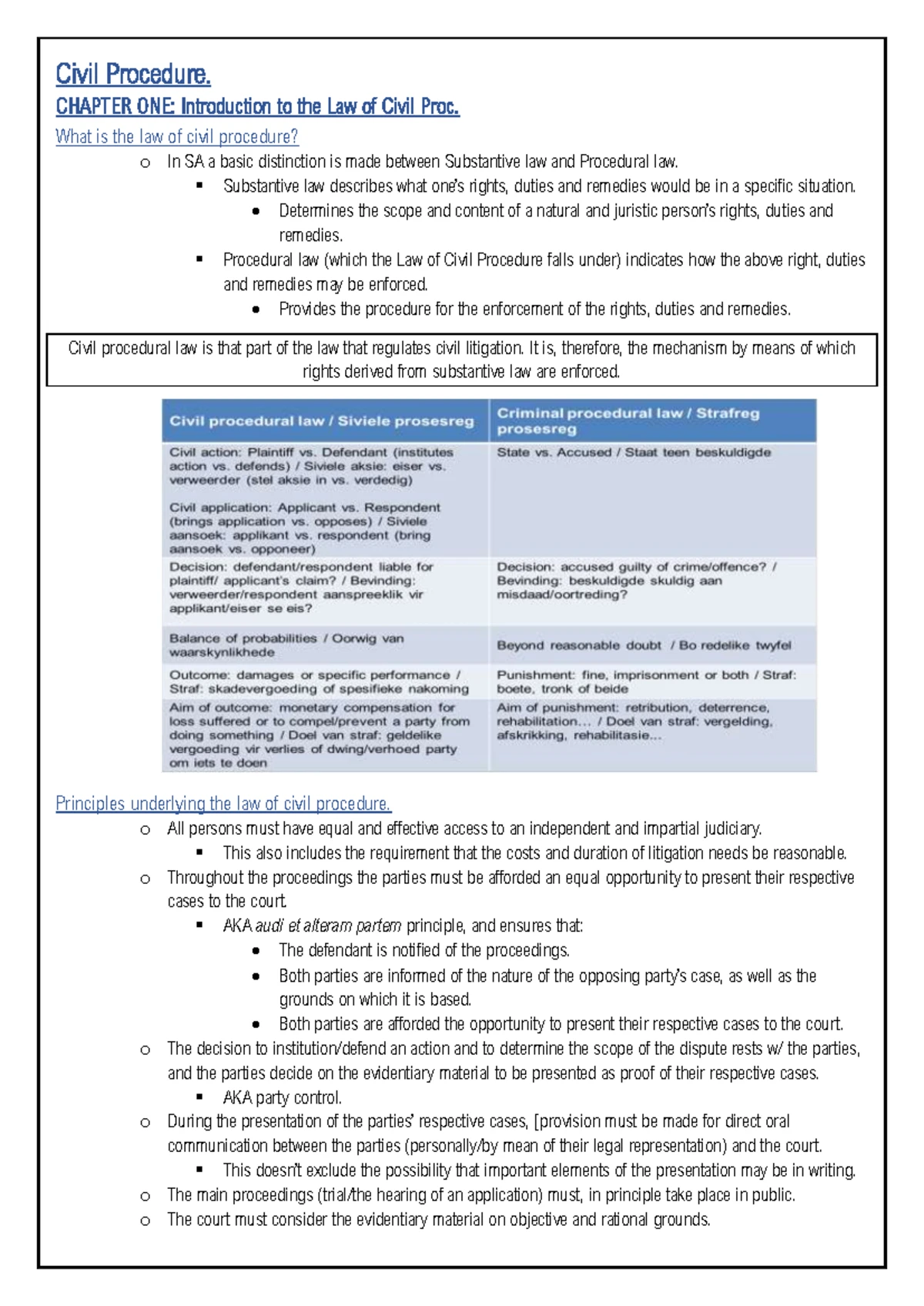 CIVIL PROCEDURE NOTES: BILATERAL APPLICATIONS GUIDE - Studocu