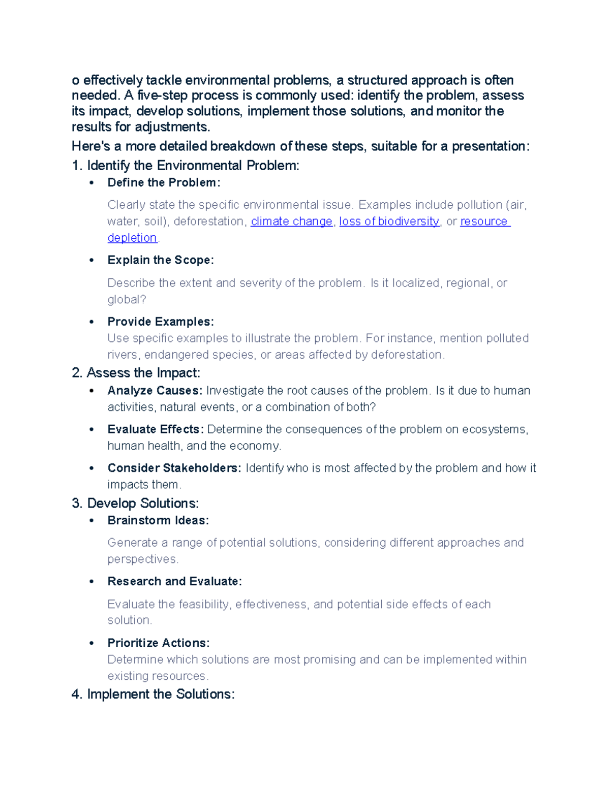 Effective Strategies for Tackling Environmental Issues: A Structured Approach - Studocu