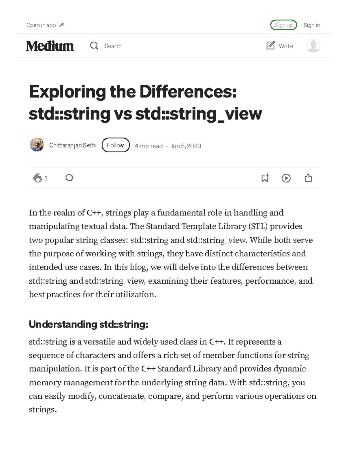 Exploring Differences: std::string vs std::string_view - Studocu