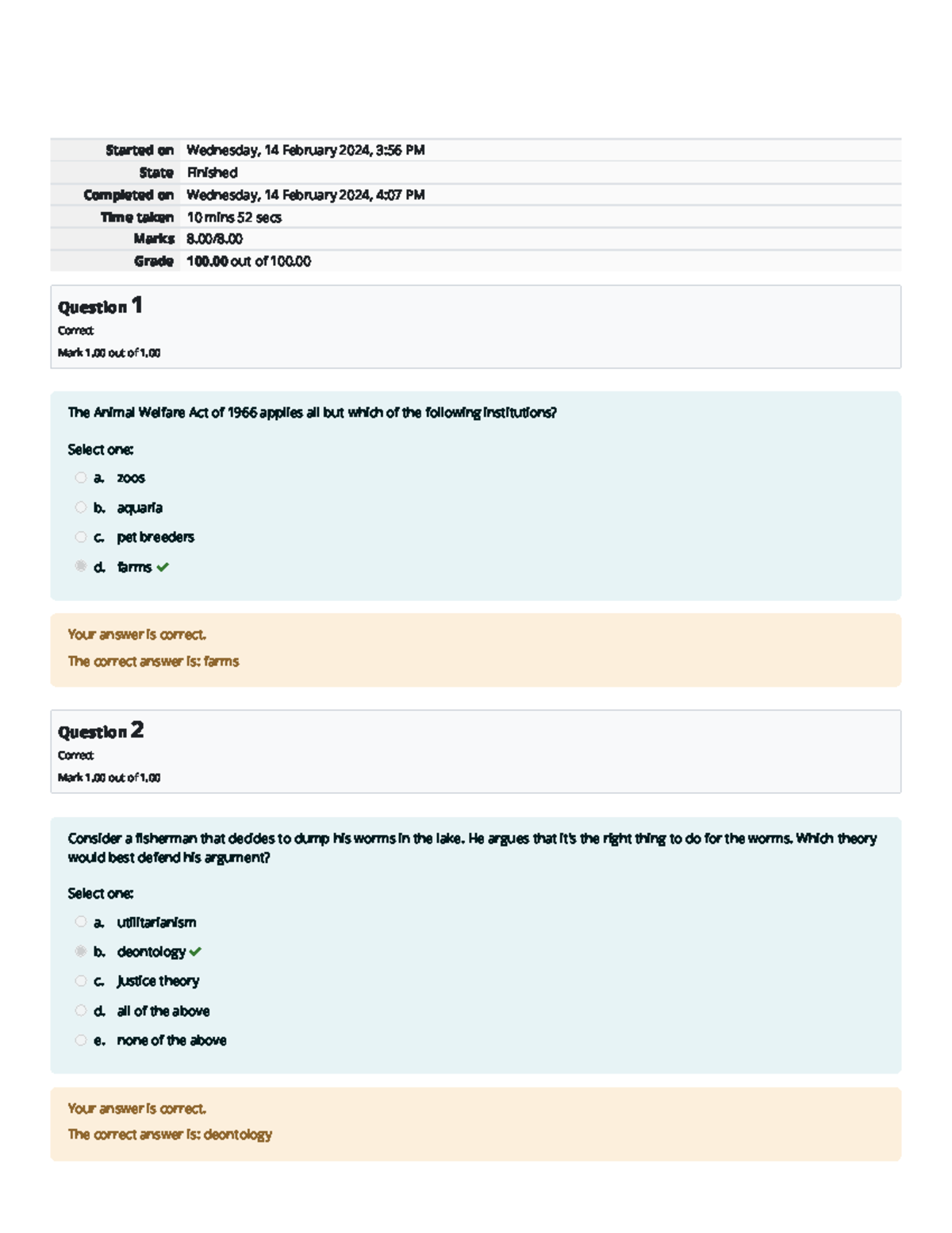 HS 4812 Self-Quiz: Unit 2 Attempt Review & Results - Studocu