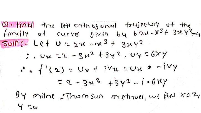 Orthogonal Trajectories and Harmonic Functions in Calculus (MATH 202 ...