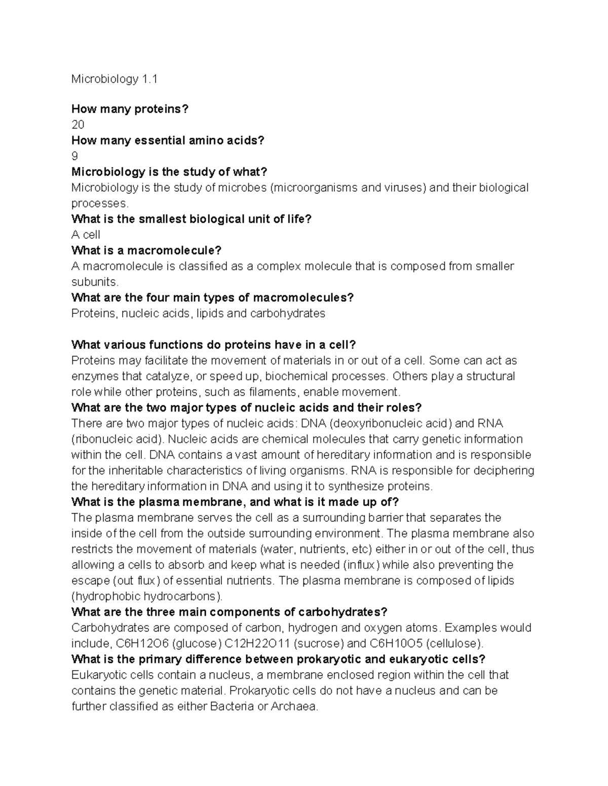 Microbiology 171 Lecture Notes: Modules 1-6 Overview - Studocu