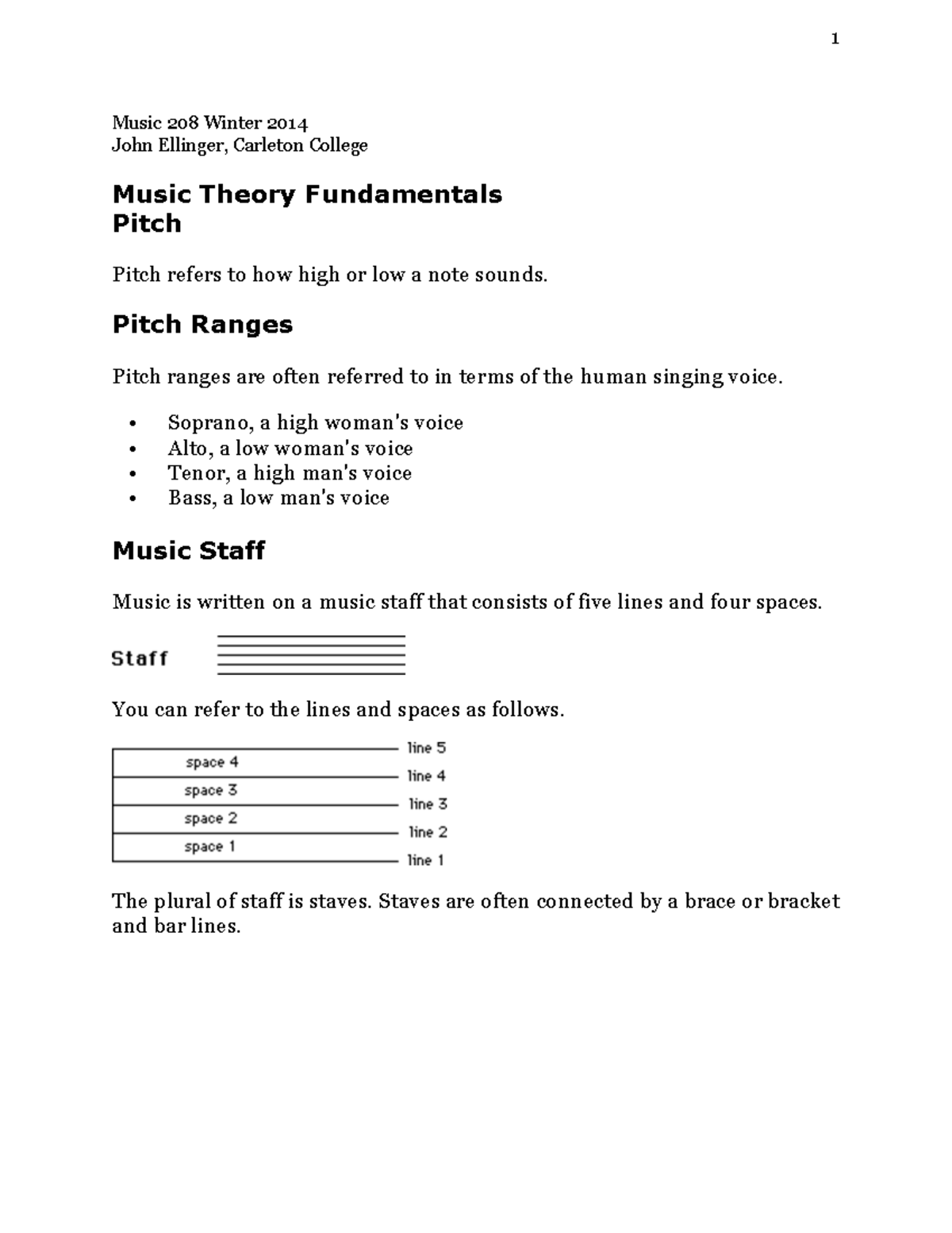 Music 208 Winter 2014: Music Theory Fundamentals Overview - Studocu
