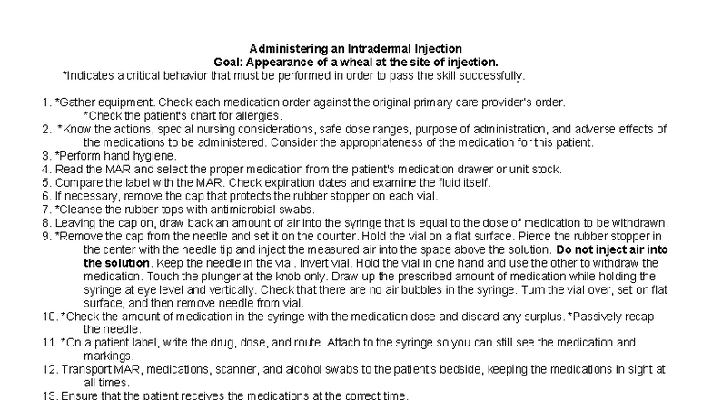 Intradermal Injections: Administering Techniques and Best Practices ...