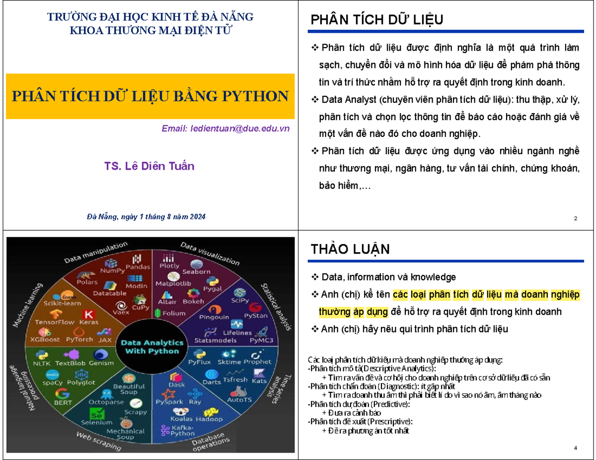 [Lecture 0-sv]-Giới thiệu -2025 - TR ƯỜ NG ĐẠ I H Ọ C KINH T Ế Đ À N Ẵ NG KHOA TH ƯƠ NG M Ạ I Đ ...