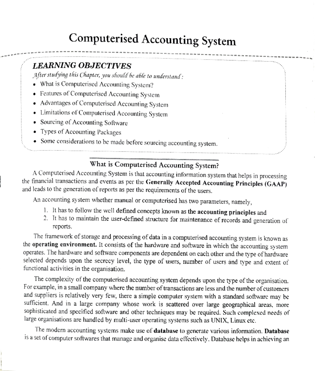 Computerized accounting notes - Computerised Accounting System LEARNING ...