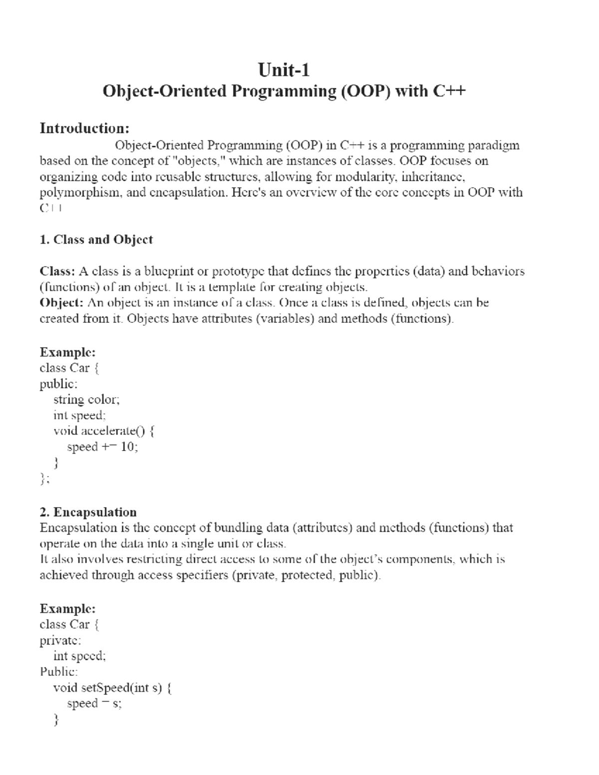 C++ Basics (CS101): Introduction to Object-Oriented Programming ...