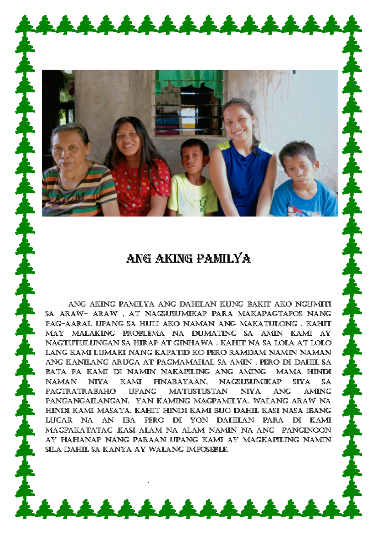 Ang aking pamilya - STUDY - Ang aking pamilya Ang aking pamilya ang ...