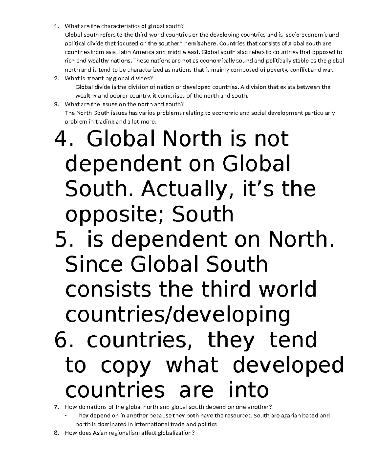Modern world - Practice questions with answers - 1. What are the ...