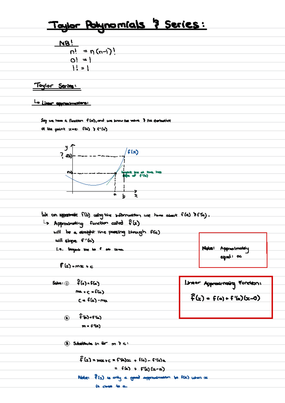 Taylor Series Summary for Mathematics 1012: Key Concepts & Examples ...