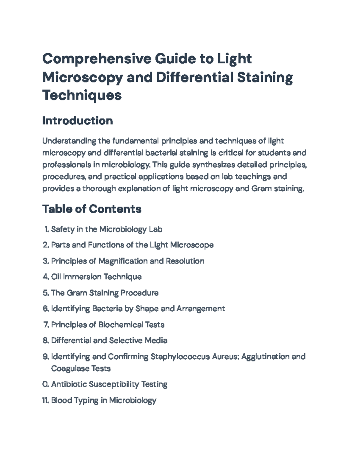 Comprehensive Guide to Light Microscopy & Differential Staining ...