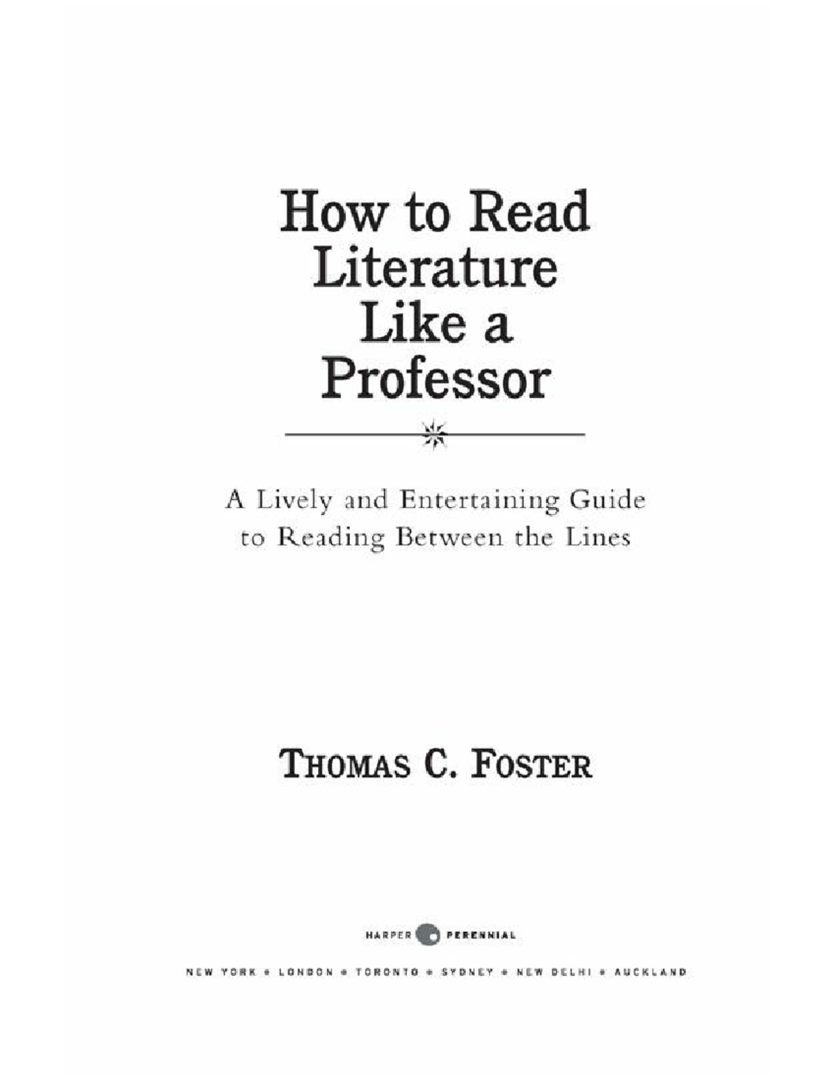 How to Read Literature Like a Professor: Chapters 4-8 Insights - Studocu
