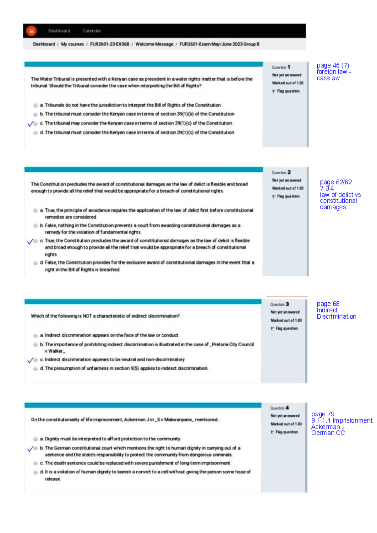 FUR2601 May June 2023 Exam Suggested Answers & Key Legal Concepts - Studocu