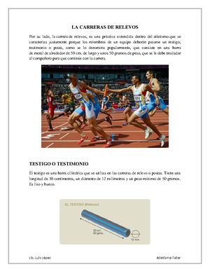 Tecnica DEL Relevo 4 X 100 Metros - TECNICA DEL RELEVO 4 X 100 METROS ...