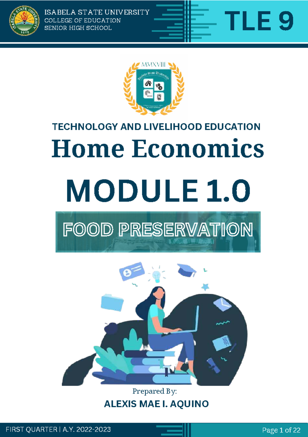 TLE 9 Module 1.0: Food Preservation Techniques in Home Economics - Studocu