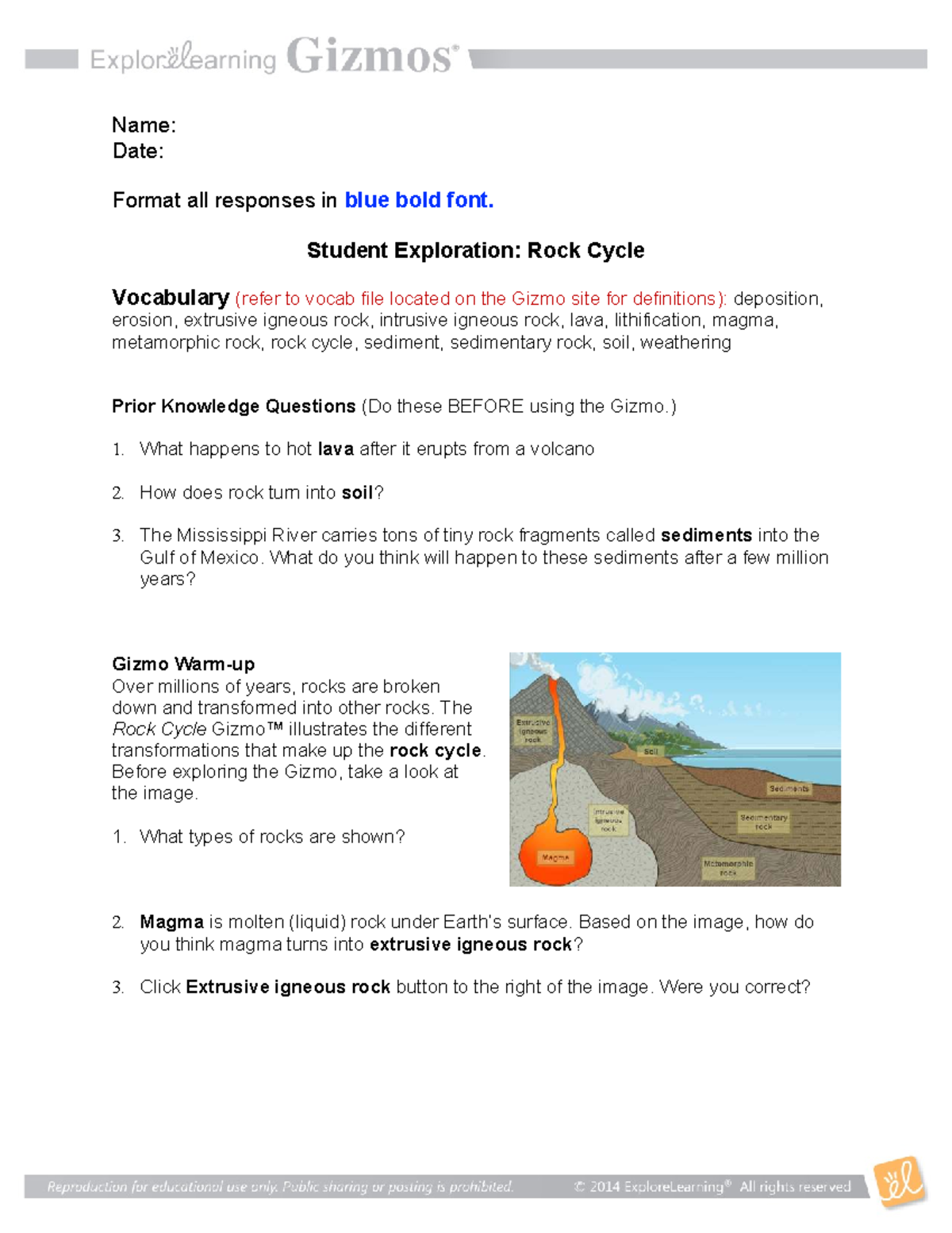 **4.3 Rock Cycle Student Exploration Guide** - Studocu