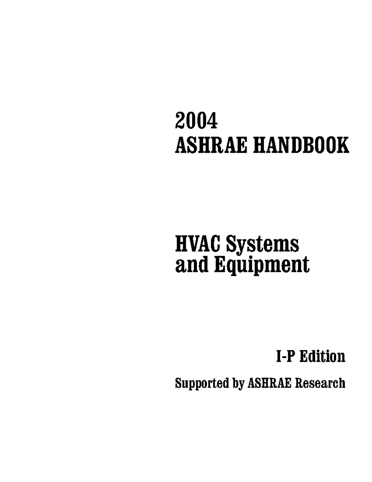 8950P204-toc Ashrae - abc - 2004 ASHRAE HANDBOOK HVAC Systems and ...