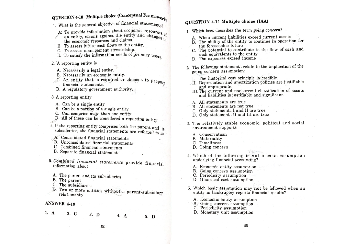 TOA - Chapter 4 - Theory of Accounts - QUESTION Multiple choice ...