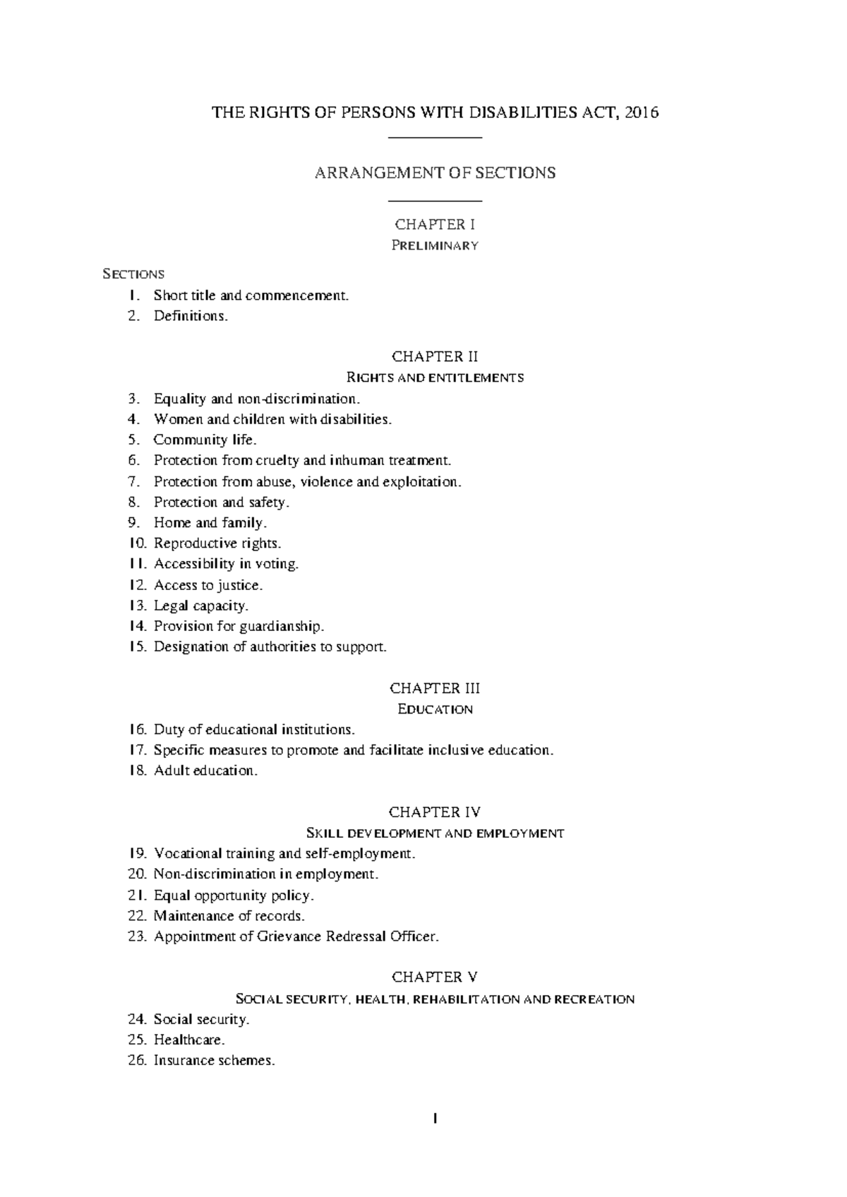 RPWD ACT 2016: Comprehensive Overview of Rights for Persons with ...