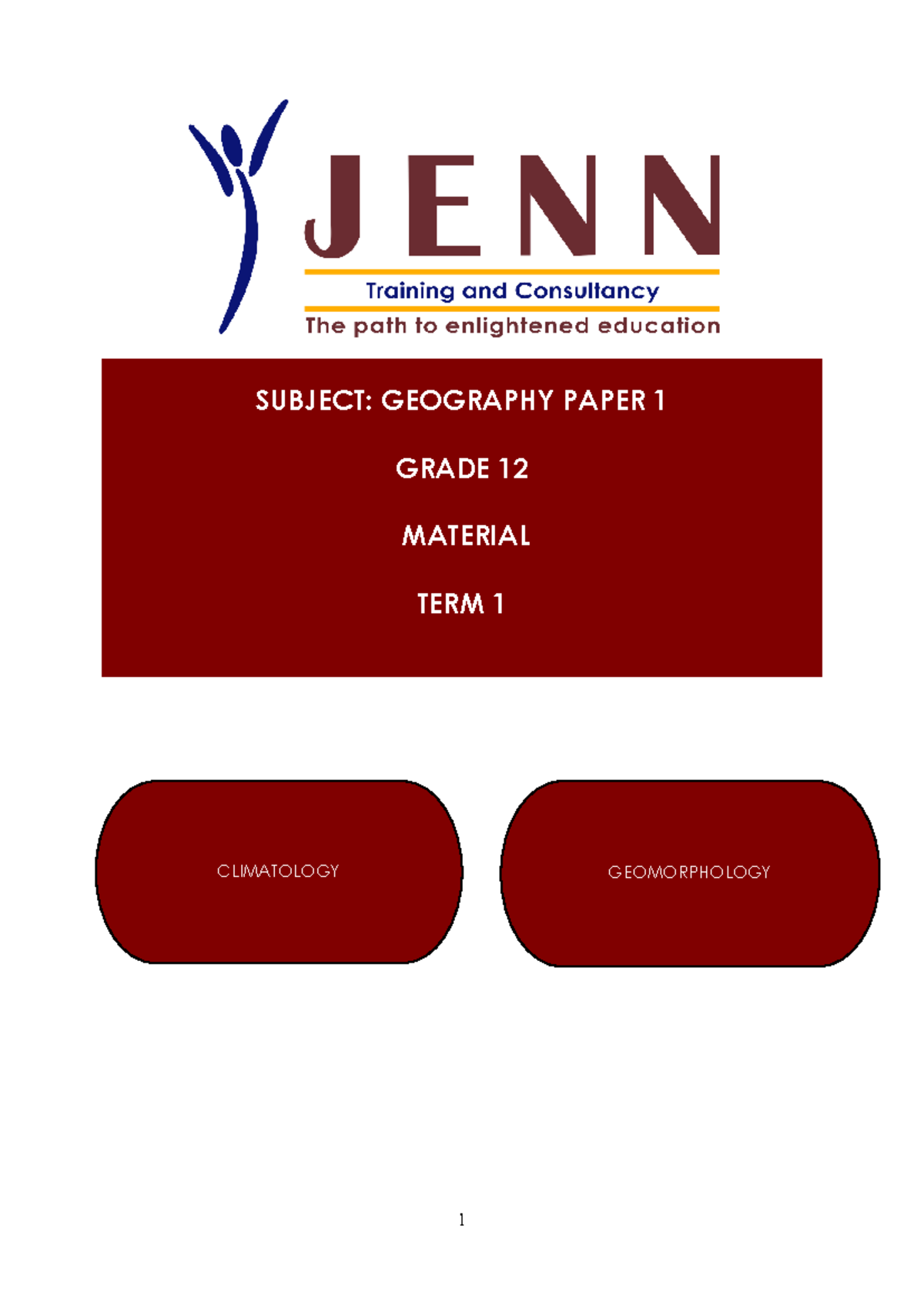 Geography Paper 1 Grade 12: Climatology & Geomorphology Notes - Studocu
