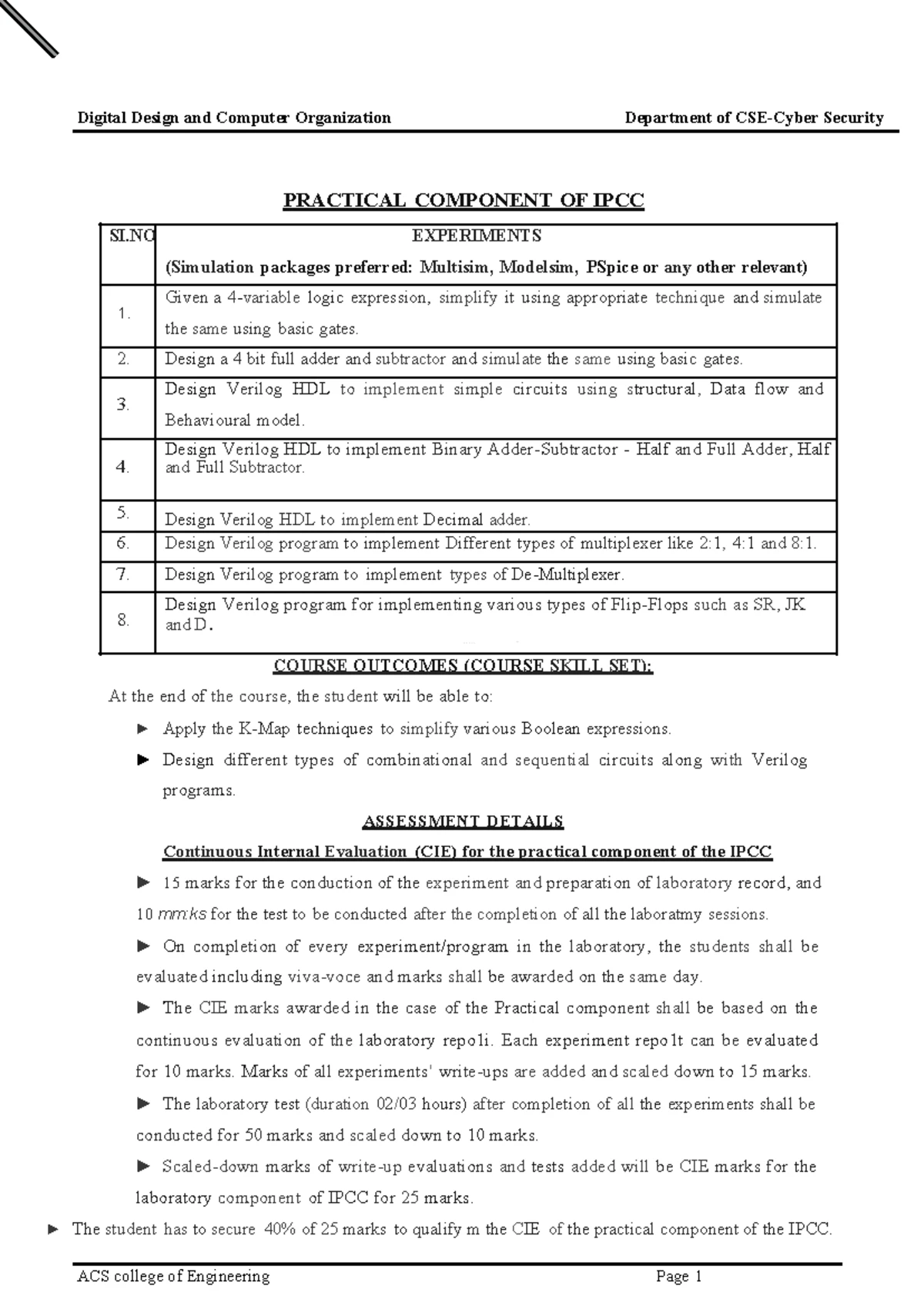 DDCO- Question bank - AMC ENGINEERING COLLEGE, BENGALURU – 560083 ...