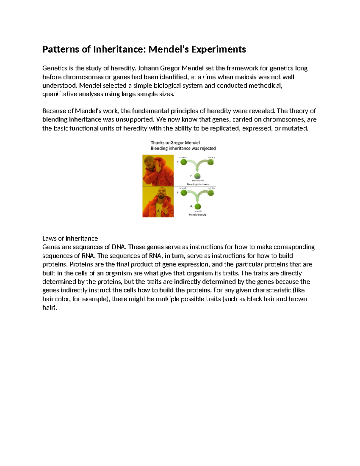Mendelian Genetics: Laws of Inheritance and Punnett Square Analysis ...