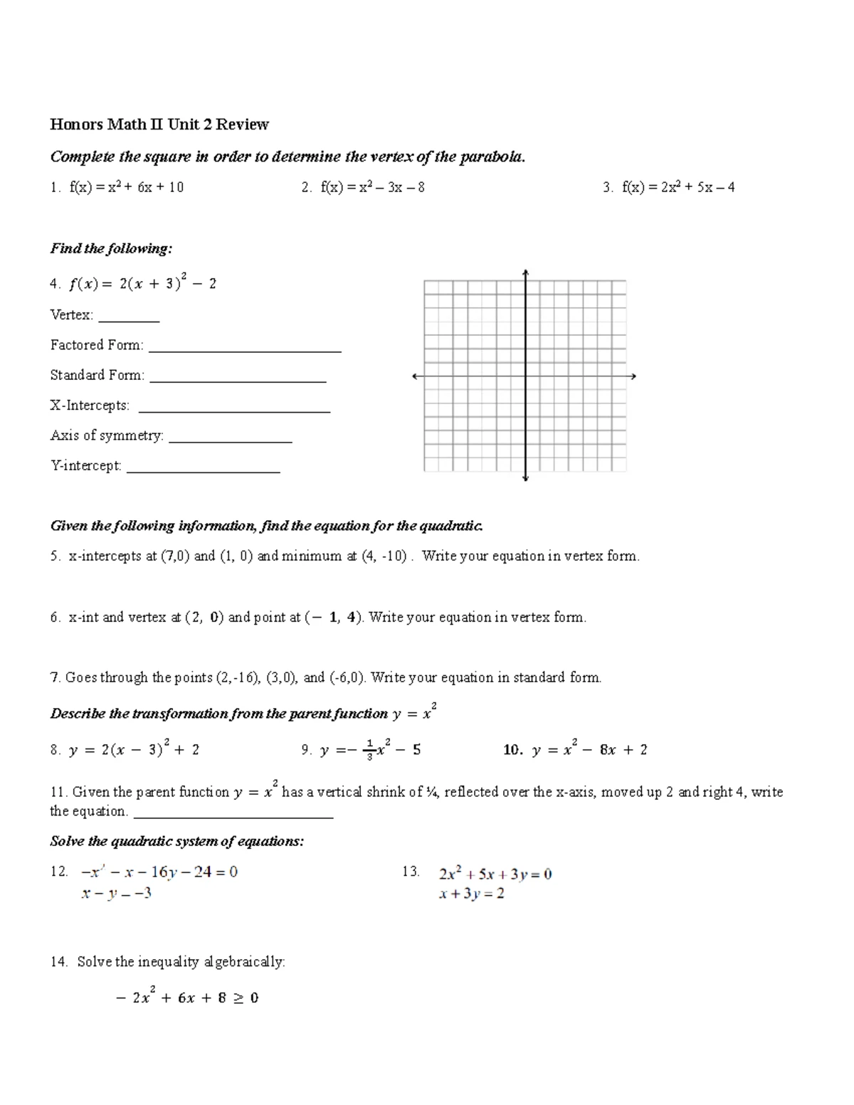 Lesson 11 Unit Test Unit 11 Topic Test For Maths Gcse Higher Edexcel