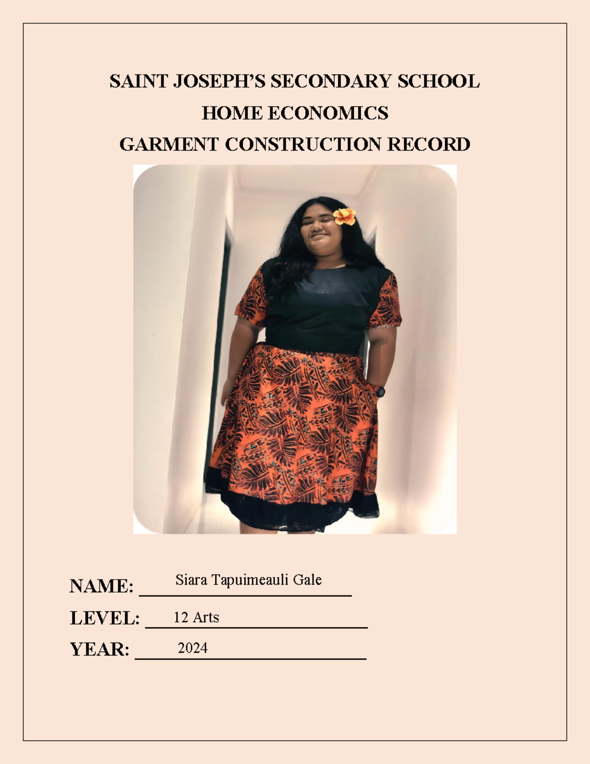 Garment Construction Record - HE 12 Arts 2024 - Studocu