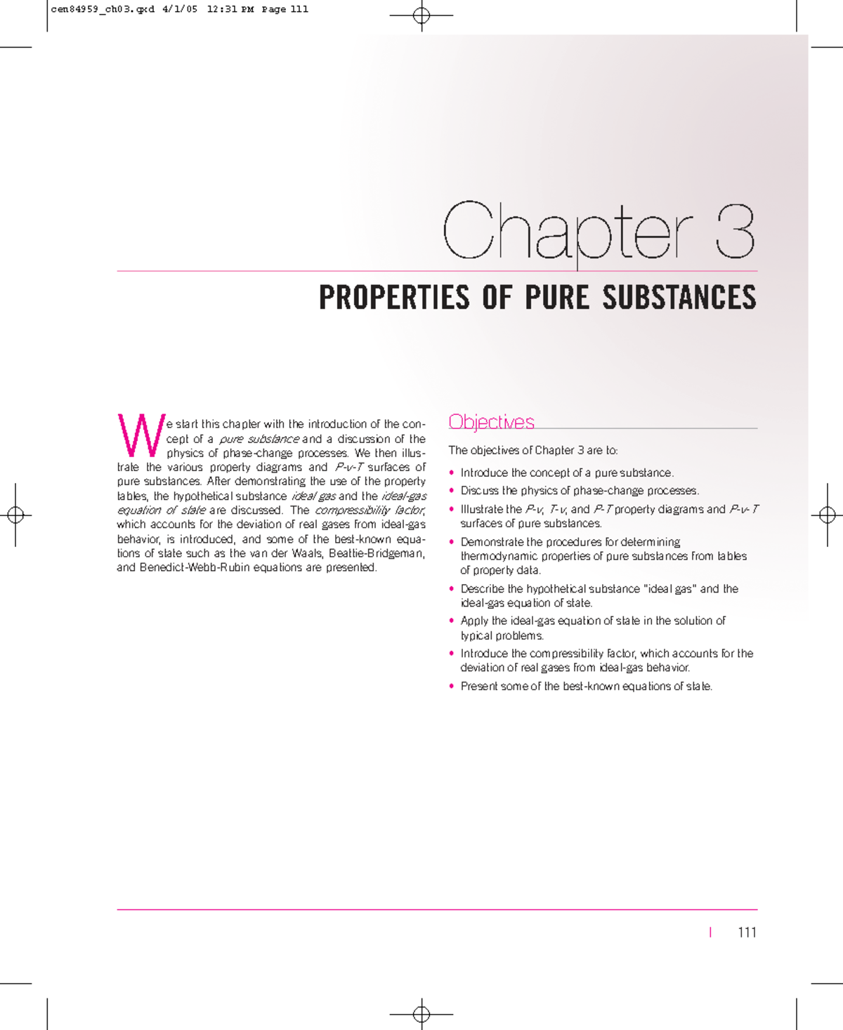 CEN84959 Chapter 3: Properties of Pure Substances Explained - Studocu