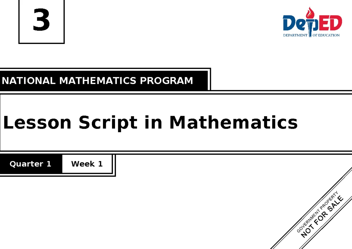 2024 LS G3 NRP Q1 WEEK 1 Layout DONE 1 - 3 Quarter 1 Week 1 NATIONAL ...