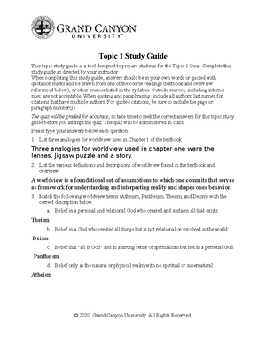 CWV Topic 4 Study Guide - Topic 4 Study Guide This topic study guide is ...