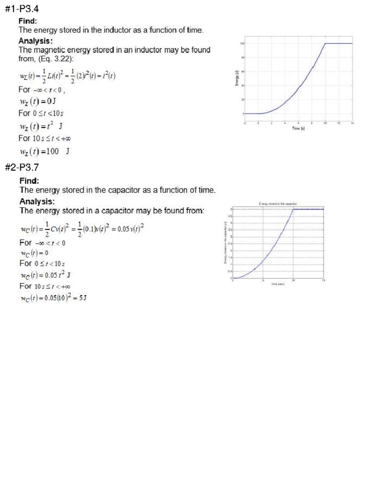 HW3: Energy Storage in Inductors and Capacitors Analysis - Studocu