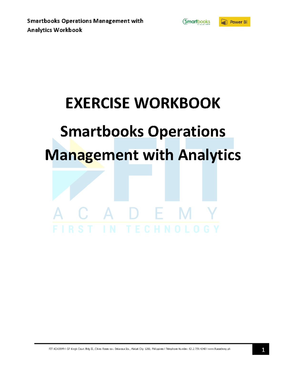 Smartbooks Operations Management with Analytics Workbook Exercises FIT ...