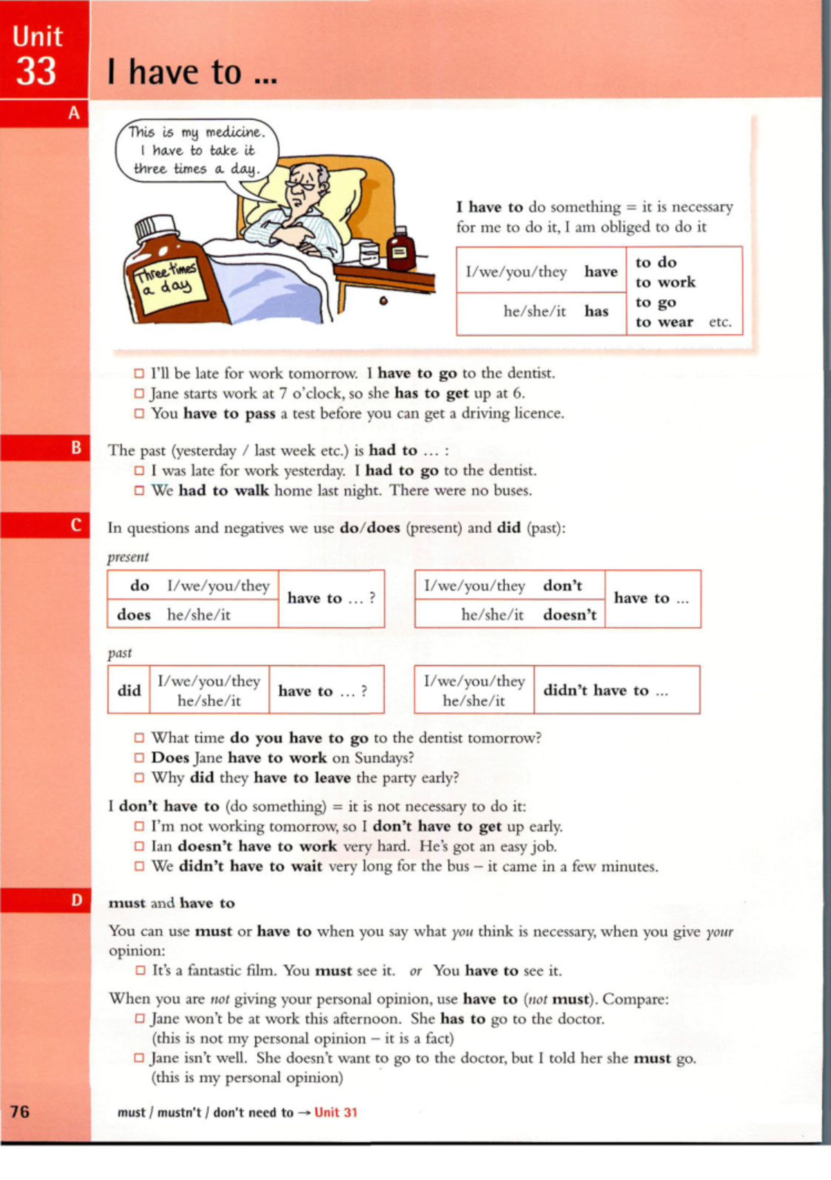 Unit 33: Understanding 'Have to' and 'Must' in English Grammar - Studocu